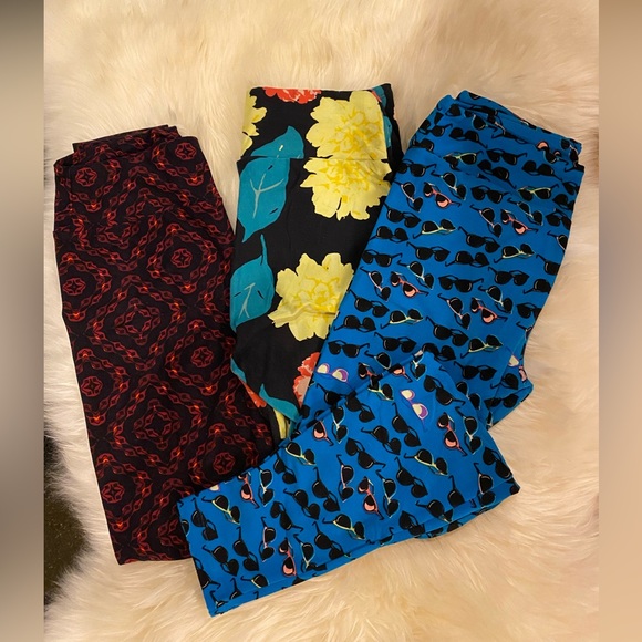 LuLaRoe | Other | Bundle Of 3 Leggings Lularoe One Size | Poshmark